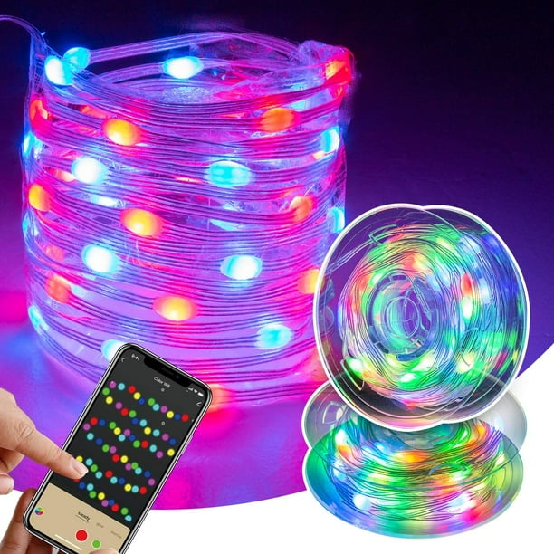RGB String Lights, 100LED Fairy Lights, 18 Modes Colors Changing ...