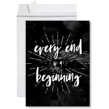 Funny Farewell Jumbo Card Every End Is A Beginning 8.5 x 11 inch Blank ...