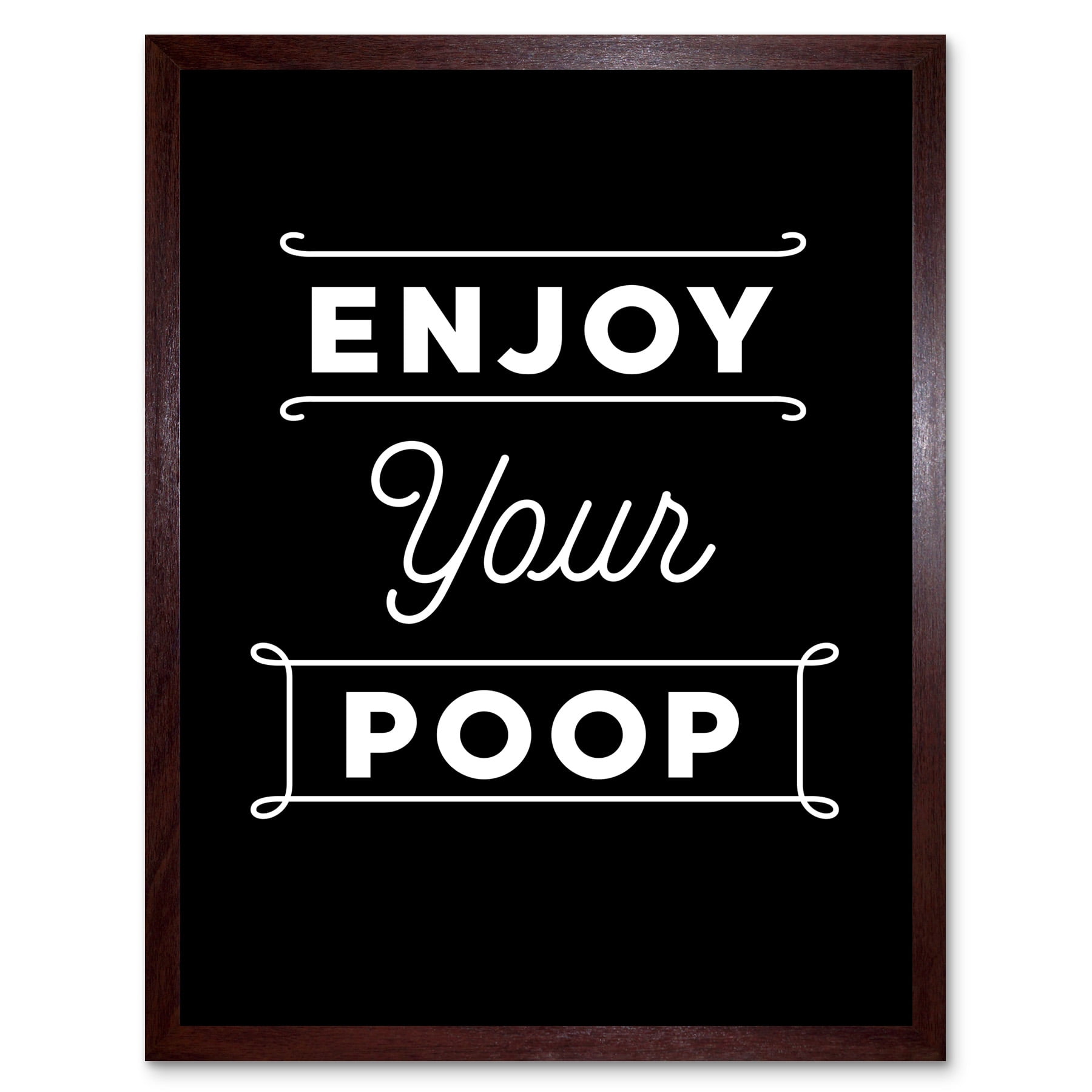 Enjoy Your Poop Funny Toilet Bathroom Sign Bathroom Wall Art Bathroom ...