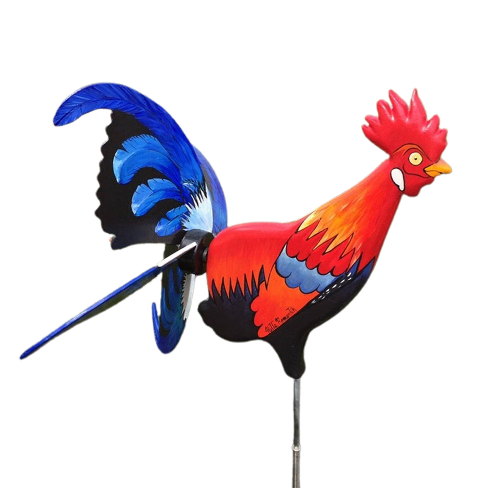 FAROOT Garden Pinwheel, Parrot/Rooster Shape Whirligigs Wind Spinner ...