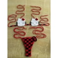 Hello Kitty Crochet Bikini Set 2pcs Bathing Suit Sexy Micro Bikinis Y2k Ties Swimsuit Thong