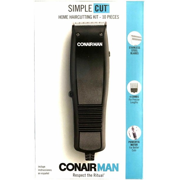Conair Man Simple Cut 10 Piece Home Haircutting Kit - Walmart.com