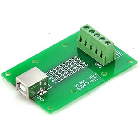 USB Type B Female Right Angle Jack Breakout Board, Terminal Block ...
