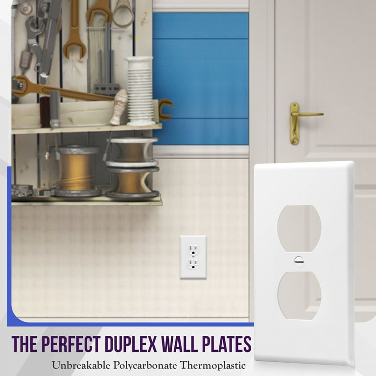 Enerlites Duplex Wall Plates Kit Model 8821w Home
