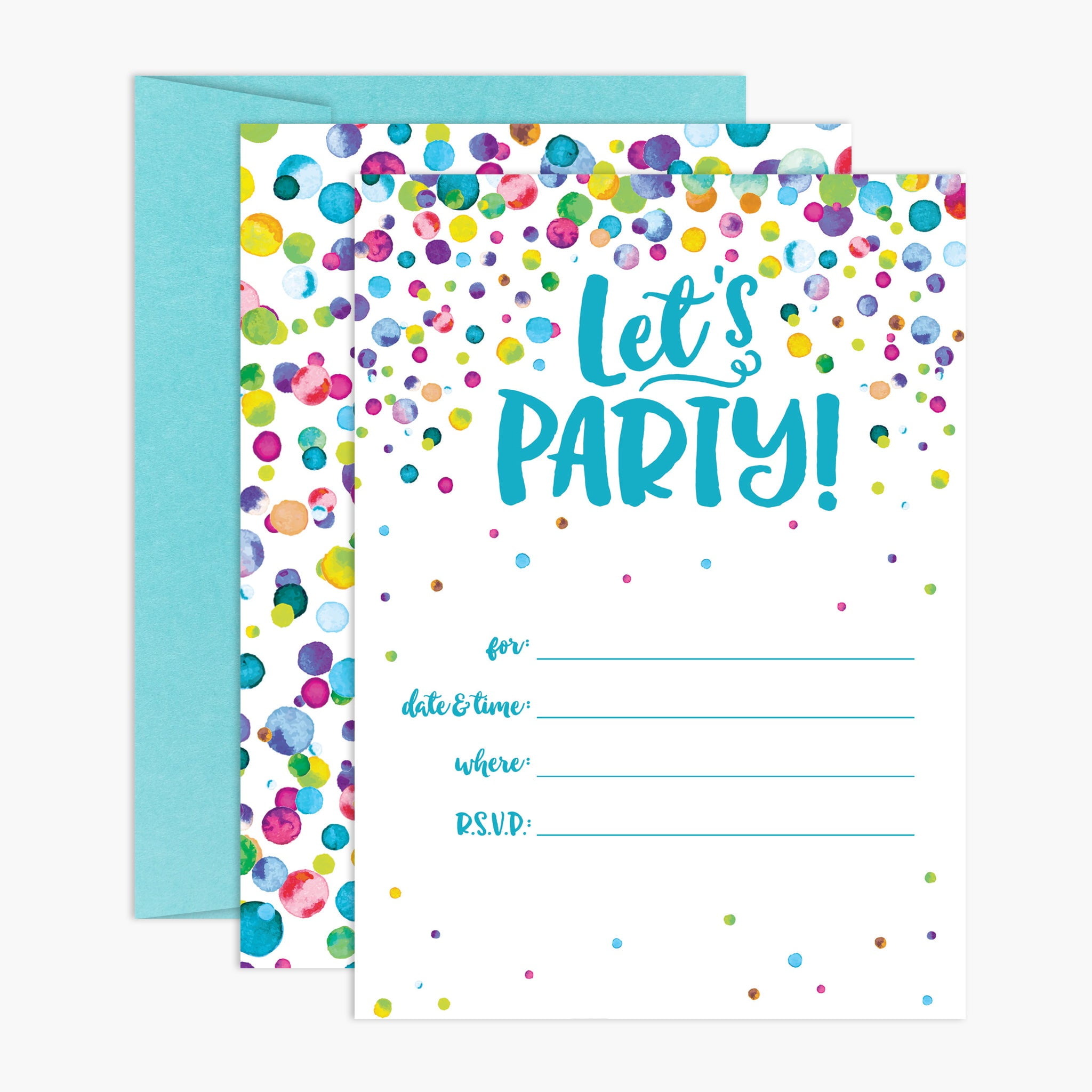 Let's Party! Set of All Occassion Party Invitations - Walmart.com