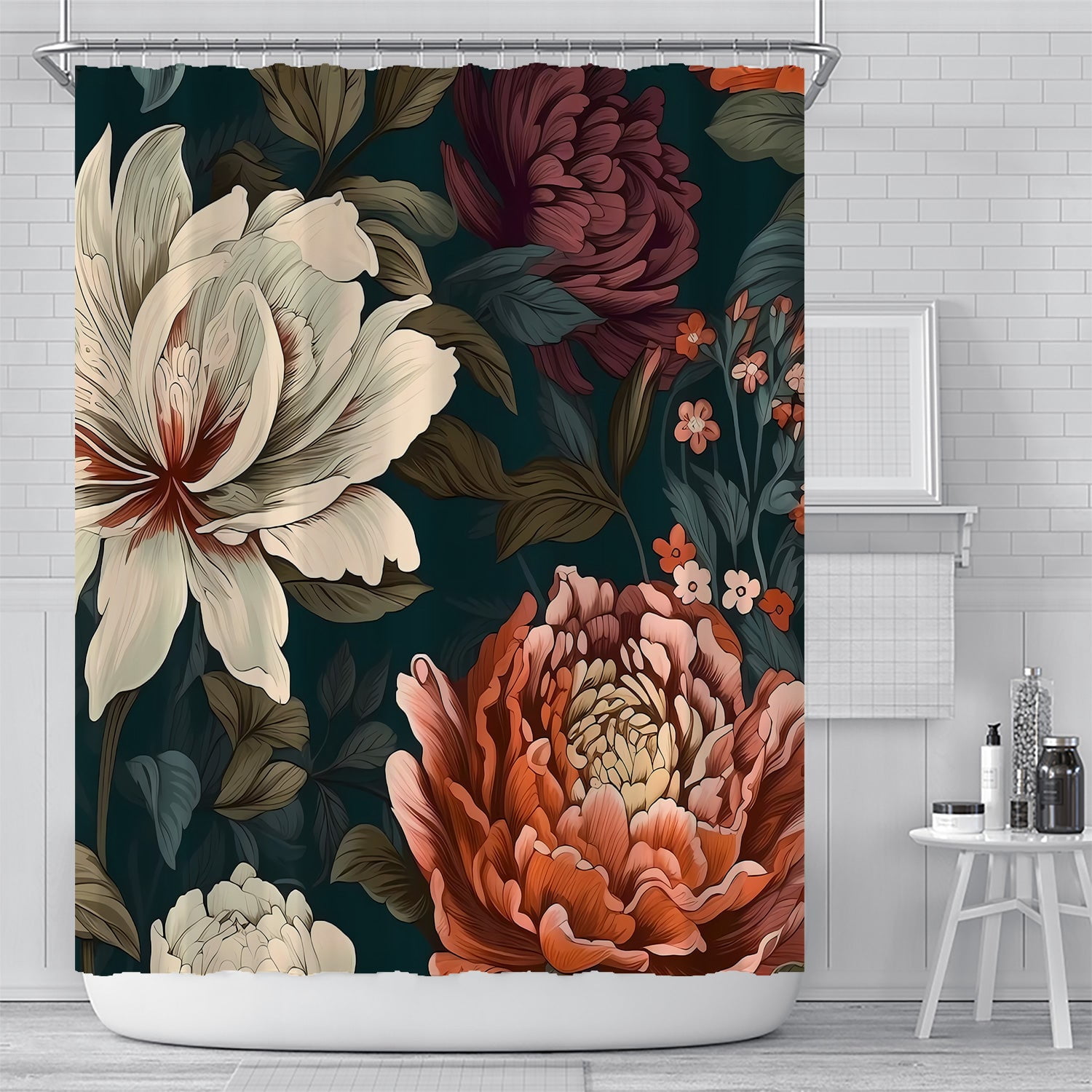 Click here for Pandaco Everglade Fabric Shower Curtain (180cm X 1... prices