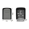 Mini Key Lock Box Wall Mounted Alloy Safe Organizer 4 Digit Combination ...
