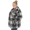 White Mark Women's Plaid Sherpa Shacket Jacket - Walmart.com