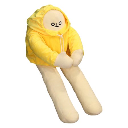 Plush Toy Smooth Surface Anime Easy-using Yellow Banana Man Plush Toy ...