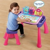 VTech Interactive Touch & Learn Activity Desk Deluxe, Pink Toddler Desk ...