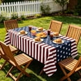 4th of July Plastic Tablecloth, Patriotic American Flag Table Cover ...