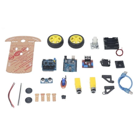 Smart Car Chassis Kit, 2WD 20 Lines Tachometer Code Simple Structure ...