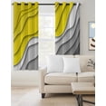 Abstract Beach Blackout Curtains 2 Panels, Aesthetic Grey to Yellow ...