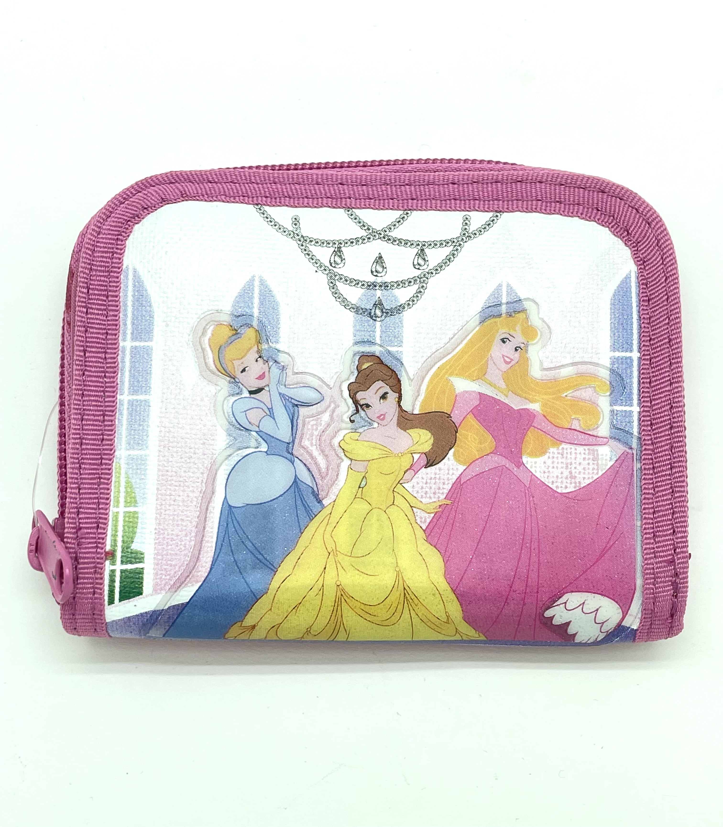 Disney Princess Wallet -Gril Pink Wallet with Zipper Closure - Walmart.com