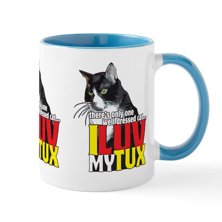 CafePress - I Luv My Tuxedo Cat! Mugs - 11 oz Ceramic Mug - Novelty ...