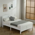 Kadyn Full Size Solid Wood Platform Bed: Bed with All Pine Single Core ...