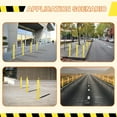 42" Steel Security Bollards 2-Pack, Yellow Oily Finish for Parking ...