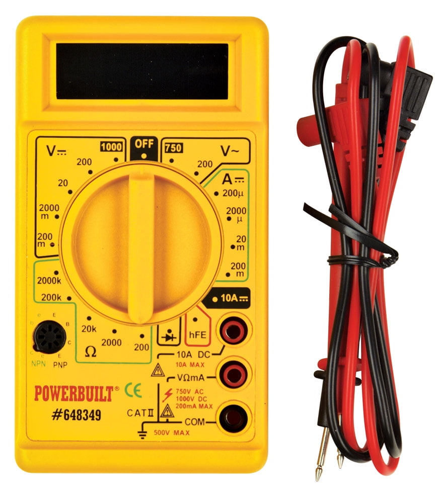 Powerbuilt Digital Multimeter, Power Meter, Automotive Meter - Walmart.com