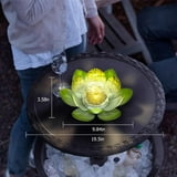 Waitmin Green LED Solar Lights Outdoor Decorative Waterproof Lotus ...