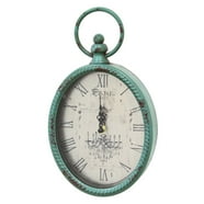 Stratton Home Decor Antique Silver Oval Wall Clock - Walmart.com