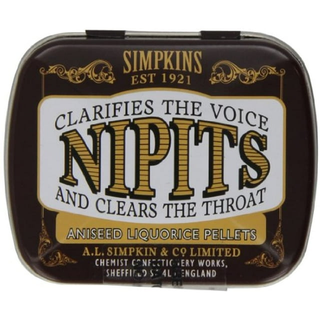 Simpkins Nipits Aniseed Liquorice Pellets Tins 14 g (Pack of 6 ...