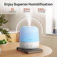 2L Cool Mist Humidifier for Bedroom with 360° Adjustable Nozzle, High ...