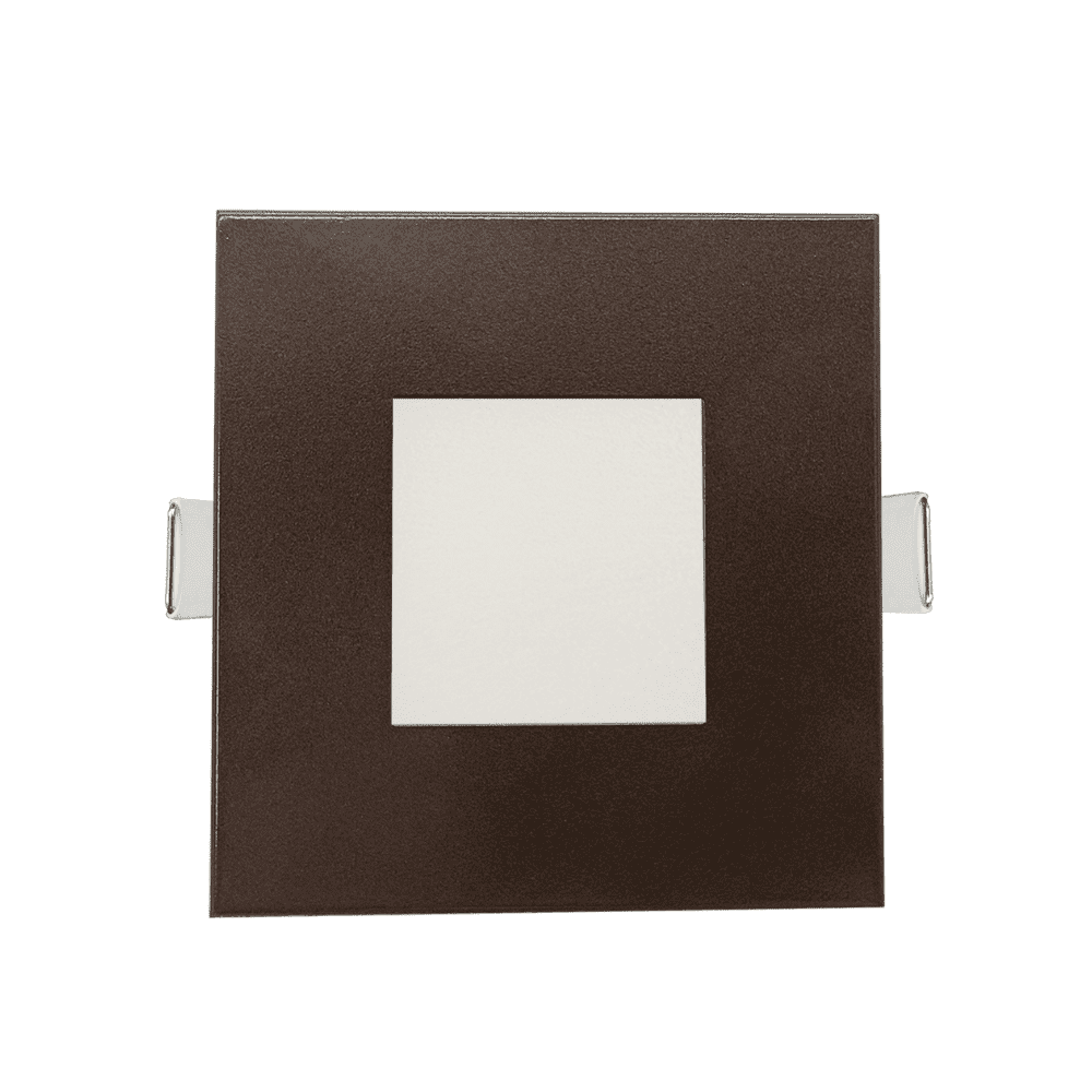 Perlglow 4 inch Slim Square Bronze Downlight Luminaire, Fire Rated ...