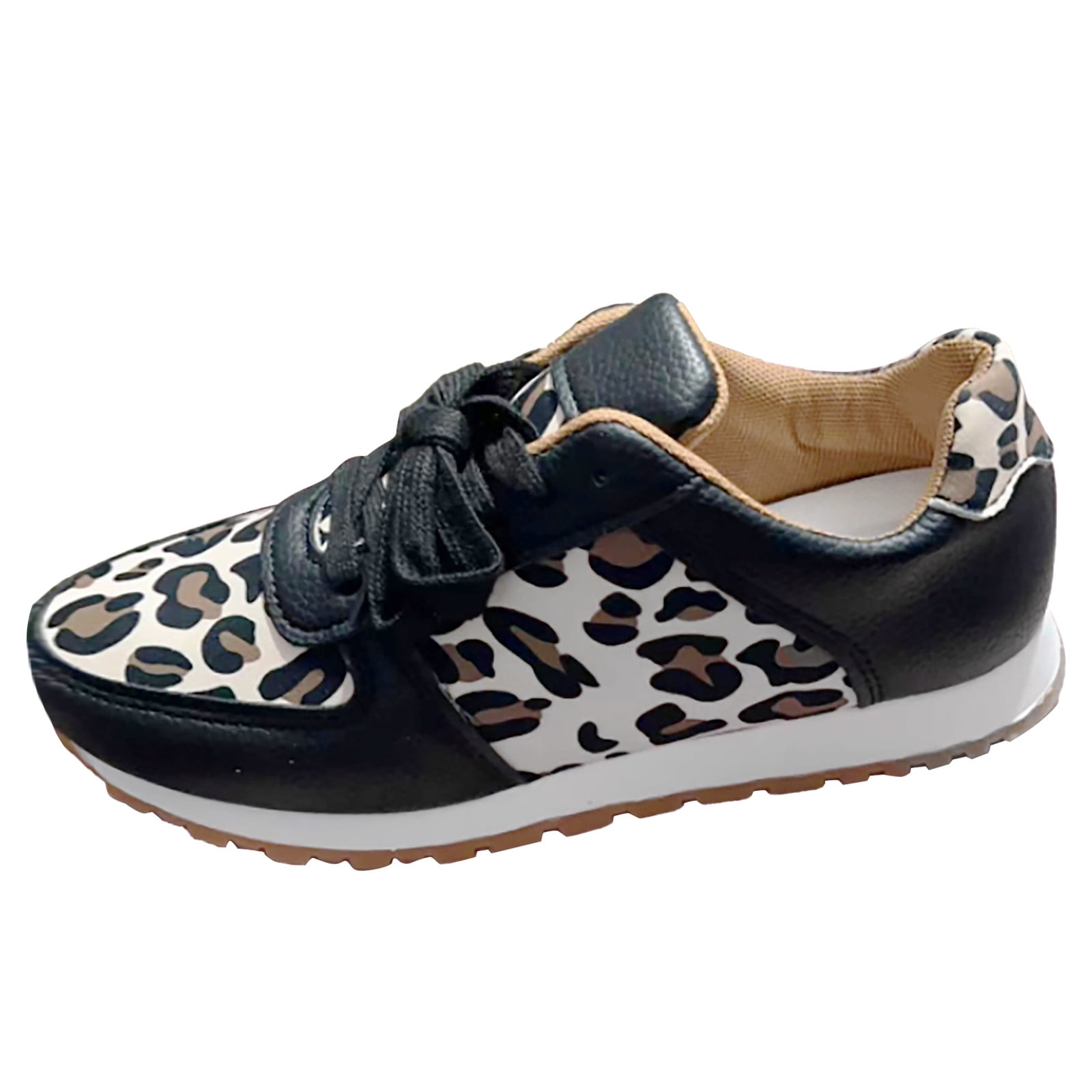 Click here for Yousnh 2025 New Thick Bottom Leopard Print Lace Up... prices