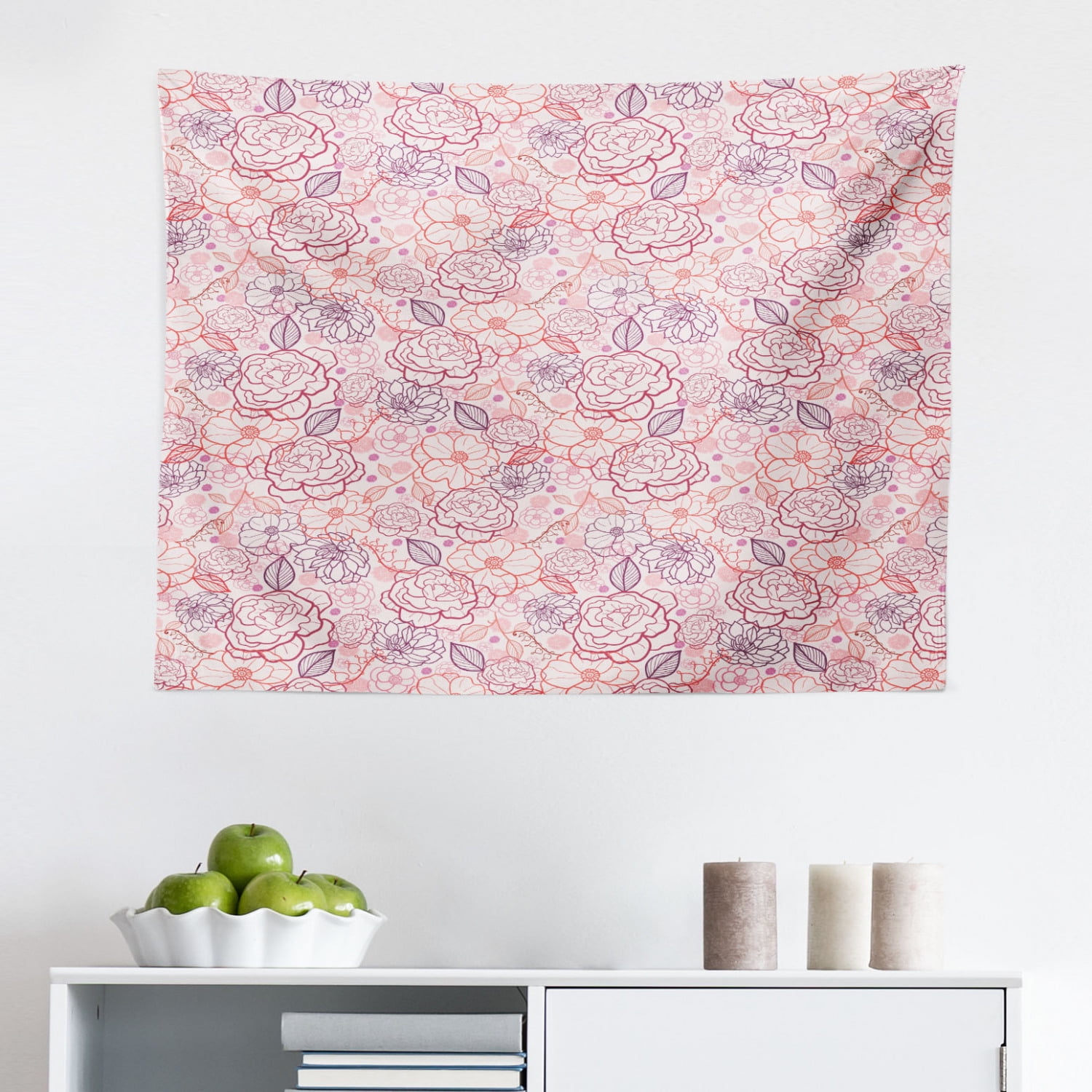 Psychedelic Tapestry, Large Eastern Trippy Pattern Boho Art Savannah ...