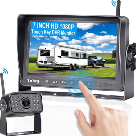 Sepeda Y27 HD 1080P Wireless Backup Camera with 7 Inch DVR Monitor IPS ...