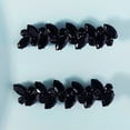 Miallo Chic Black Crystal Hair Clips 2PK, Modern Marquise Rhinestone ...
