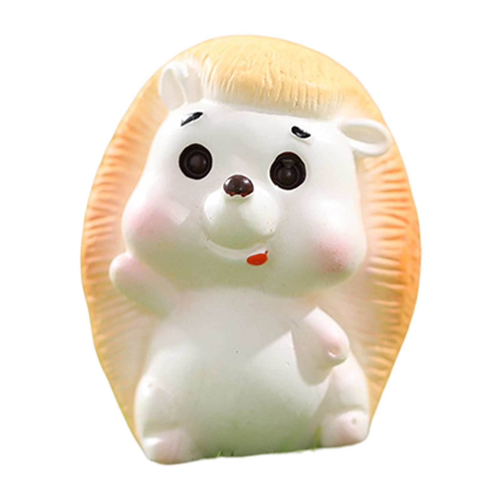 Yoone Hedgehog Figure Resin Craft Mini Cute Gardening Doll Solid Model ...