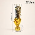12 Pcs Black and Gold Metallic Foil Spray Table Centerpieces, Gold Star ...