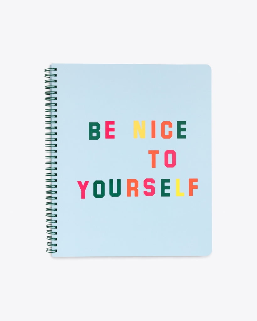 ban.do Rough Draft Blue Large Spiral Notebook with Saying, 11" x 9 ...