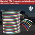 100FT 6 Wire Trailer Wire, 14 Gau CCA Wishbond Color-Coded Wiring ...