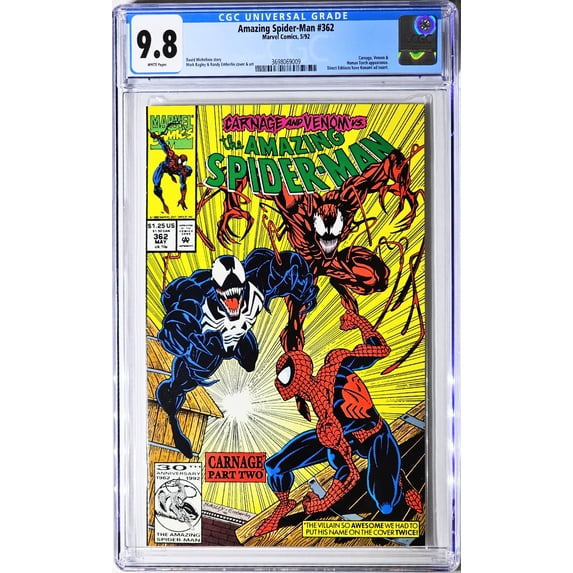 Amazing Spider-Man #362 - CGC 9.8 Comic Book - Walmart.com
