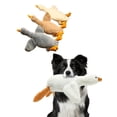HAHACOOL Plush Duck Dog Toy for Small & Medium Pets - Soft White/Gray ...