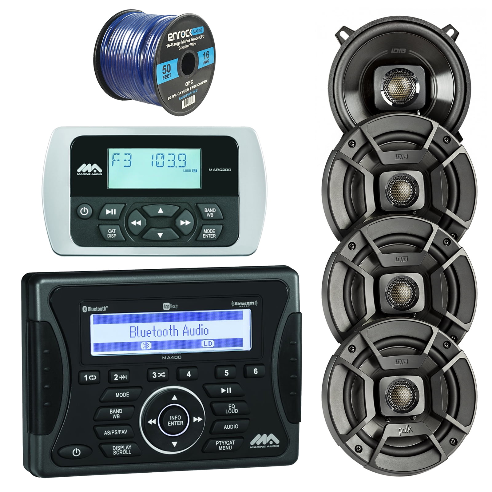 Jensen Marine Audio MA400 Bluetooth USB iPod/iPhone/ SiriusXM-Ready ...