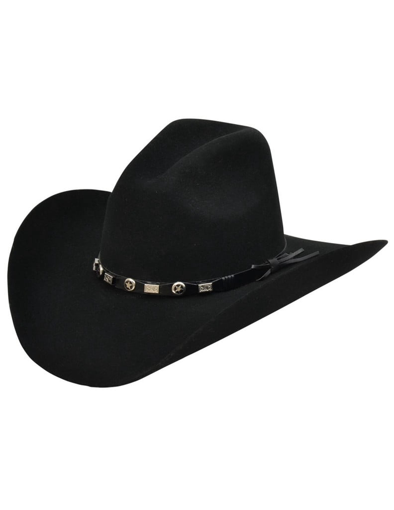 Alamo Cowboy Hat Pennington Felt Wind Scalloped Conchos Black 24102 ...