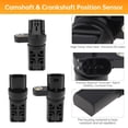 3-Pack Camshaft & Crankshaft Position Sensor Kit Compatible with Nissan ...