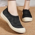 Black Mesh Soft Soled Breathable Comfortable Shoes Plus Size Versatile ...