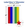 Avery Foil Star Labels, 1/2", Assorted Colors, Non-Printable, 440 Star ...