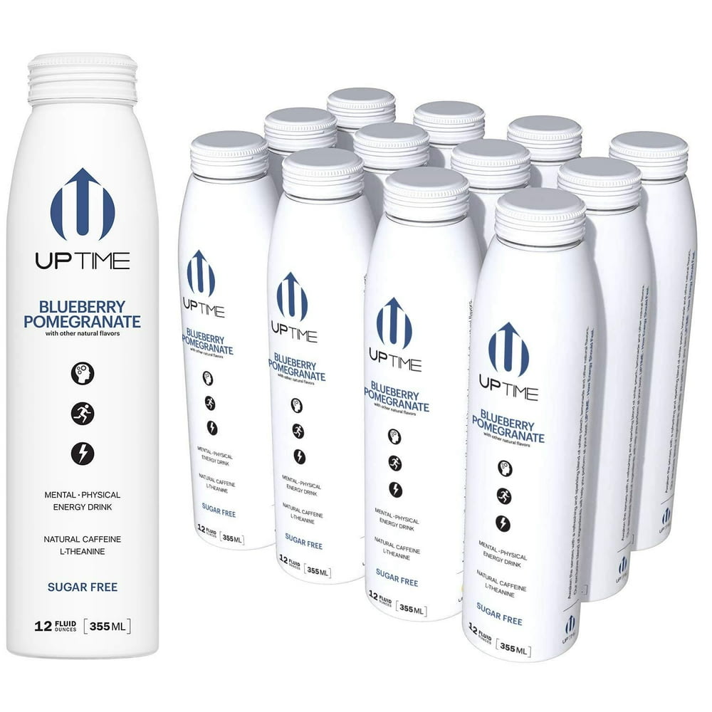 UPTIME Energy Drink Blueberry Pomegranate Sugar Free 12 Pack - Walmart ...