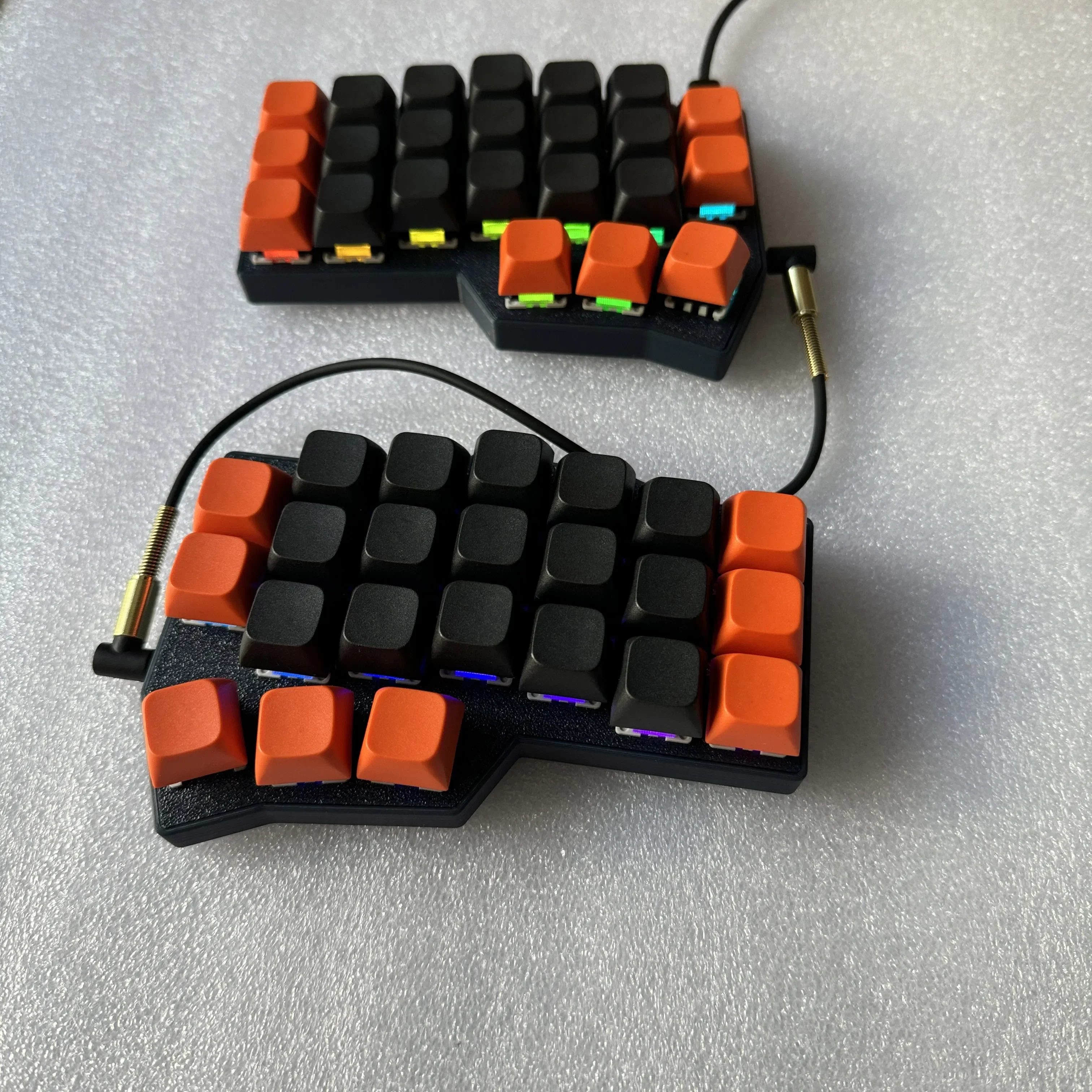 Corne V4 Kit de teclado dividido soporte personalizado Vial con cable ...
