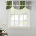 Black Stripes Tie Up Valance Curtains Green Japanese Style Striped Line ...