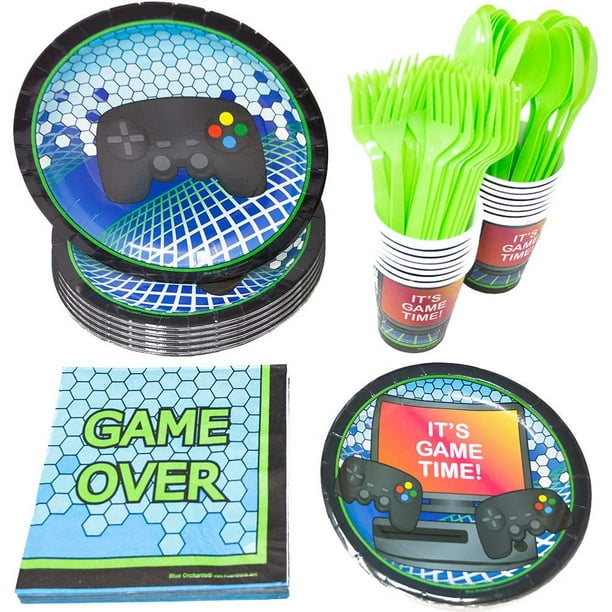 Video Game Party Supplies Packs (113+ Pieces for 16 Guests!), Gaming ...