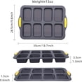 2 Packs 8 Cavity Mini Loaf Pan, Square Mini Loaf Pans for Baking, Easy ...