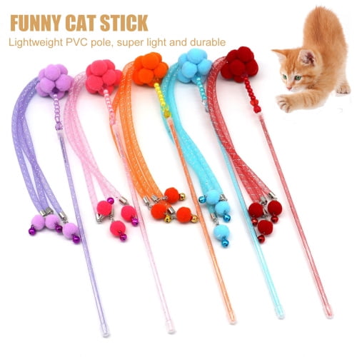Visland Cat Wand, Cat Wand Toy, Cat Teaser Charmer, Interactive Cat ...