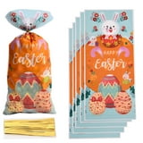 TETOU 50pcs Easter Candy Treat Bags Bunny Chick Rabbit Cellophane ...