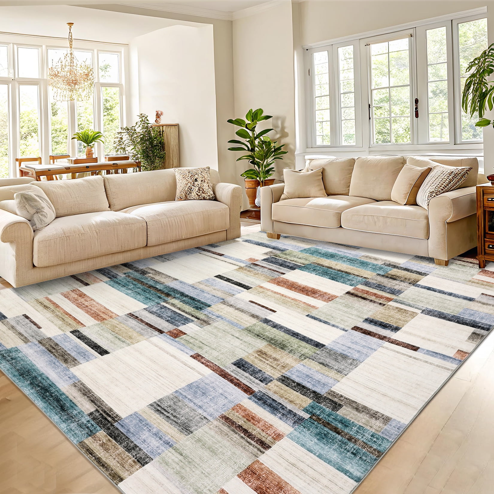 Click here for Cuisinsmart 5x7 Machine Washable Area Rug - Modern... prices